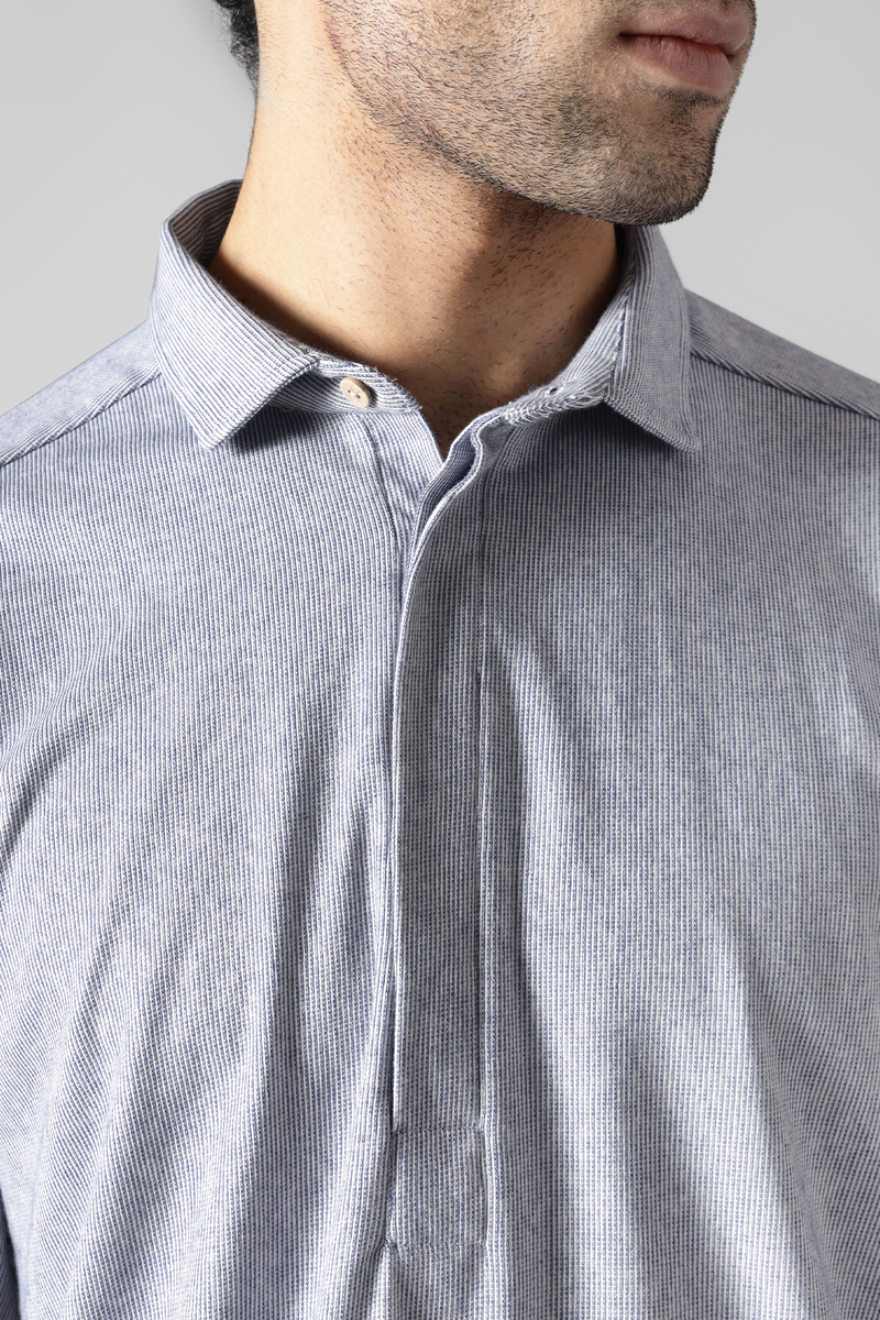 Soft Touch Shirt: Light Blue Stripe – OZiSS